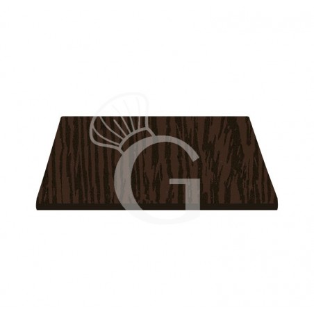 Piano quadrato in stratificato HPL wengè, 600x600 mm, spessore 10 mm