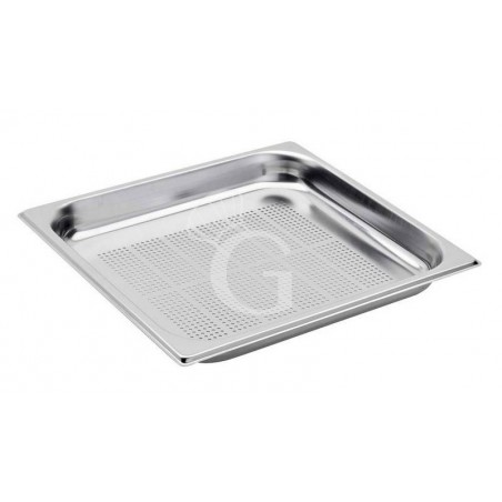 Bacinella forata in acciaio inox GN2/3 L 353 mm x P 325 mm x H 65 mm