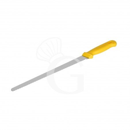 Coltello per pane professionale in inox con lama di lunghezza 300 mm