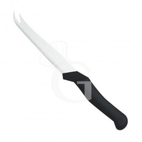 Coltello a 2 punte acciaio inox con lama seghettata L 120 mm